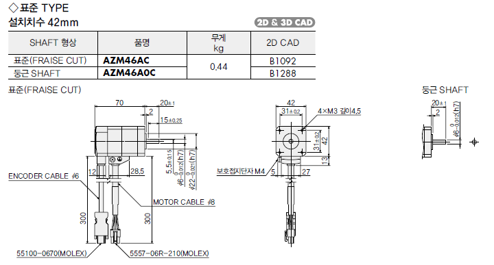AZM46AC AZ 시리즈 컴포넌트[모터] αSTEP 인아오리엔탈모터(주)